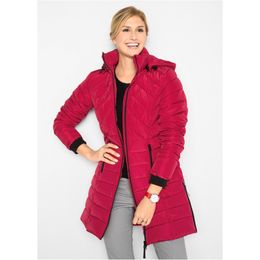 bonprix Long-Steppjacke mit Wattierung, rot, Gr.50, Wattierte Steppjacke in sch&ouml;ner Long-Form