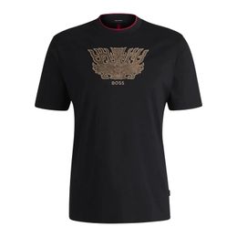 BOSS - T-Shirt f&uuml;r Herren, Rundhalsausschnitt (Schwarz)