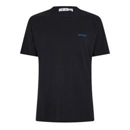 Off-White Off White - T-Shirt f&uuml;r Herren, Baumwolle, Regul&auml;r (Schwarz/Blau)