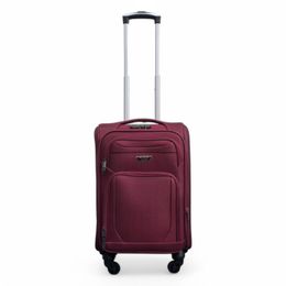 Erweiterbarer Weichschalen-Kabinenkoffer, 50,5 x 37 x 26 cm, Gep&auml;ck, passend f&uuml;r Easyjet, Ryanair