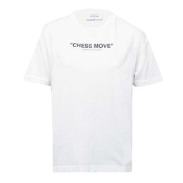 Off-White Off White - "Chess Move" T-Shirt f&uuml;r Damen, Baumwolle (Wei&szlig;/Schwarz)
