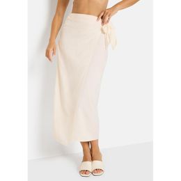 LSCN BY LASCANA Wickelrock beige Gr. 44 f&uuml;r Damen. Figurbetont