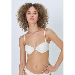 LSCN BY LASCANA B&uuml;gel-Bikini-Top 'Sunny' beige Gr. 40 Cup B. Mit Zierperlen. Mit B&uuml;gel