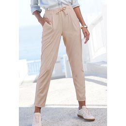 Lascana Schlupfhose beige Gr. 44 f&uuml;r Damen. Figurumspielend