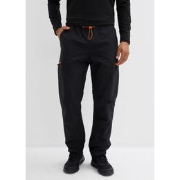 bonprix wasserdichte Cargo-Funktionshose mit warmen Futter Relaxed Fit, schwarz, Gr.52, W&auml;rmende Thermohose im Relaxed Fit. Zu dem ist die Hose ein Multitalent, welches zum Wandern, Angeln, Klettern, Segeln oder weiteren Aktivit&auml;ten getragen werden kann.