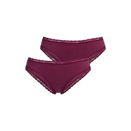 s.Oliver Brasilslip rot Gr. 40/42 f&uuml;r Damen. Mit Spitze. Eng. Nachhaltig.