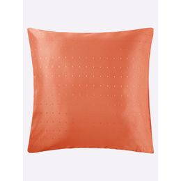 WITT Tischdecke mit gebogtem Abschluss, terra, Gr&ouml;&szlig;e 40x40 cm - Kissenh&uuml;lle