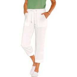 CR&Eacute;ATION L Damen 7/8-Hose mit Rundum-Dehnbund, gerafft ecru Gr&ouml;&szlig;e 20