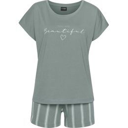Damen Shorty gr&uuml;n gestreift Gr&ouml;&szlig;e 44/46