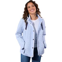 CR&Eacute;ATION L Damen Steppjacke mit Rei&szlig;verschluss-Taschen hellblau Gr&ouml;&szlig;e 36