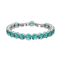 Luxenter Armband mit Silberfinish und gr&uuml;nem Paraiba-Hydrothermalquarz &ndash; Thargi