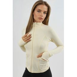 Enganliegendes Gestricktes Rollkragen-Active-Top