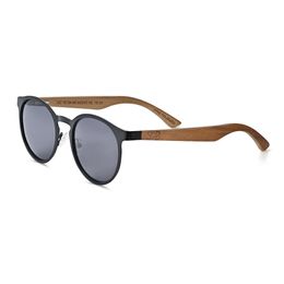 Earth Wood Reine Polarisierte Sonnenbrille - Dunkelbraun/Schwarz