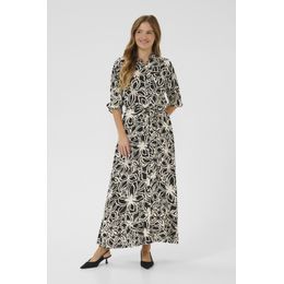 Kaffe Kleid Regular fit Black / Light Beige Flower black multi