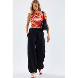 Damen Sweatpants aus Baumwollmischung mit geradem Bein
