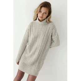 Strickkleid mit Kabelmuster