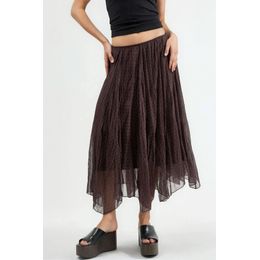 Hochtaillierter Polka Dot Maxi-Rock