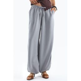 Weite gewebte Hose mit Kordelzugbund