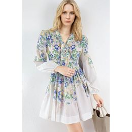 Blumiges A-Linien-Minikleid