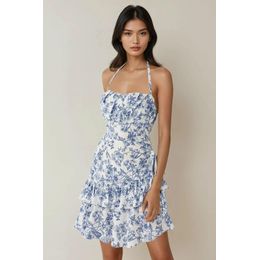 Blumenmuster Minikleid