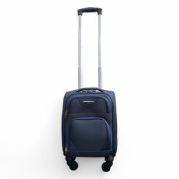 Weichschalen-Reisekoffer aus leichtem Nylon mit 4 R&auml;dern, unter dem Sitz verstaubar