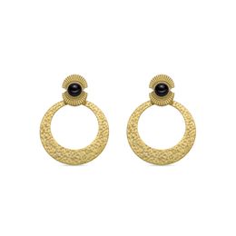 Luxenter Ohrringe mit Onyx 18k Gold Finish - Noraf