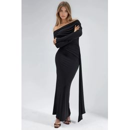 Asymmetrisches Bodycon-Maxi-Kleid mit Schlitz