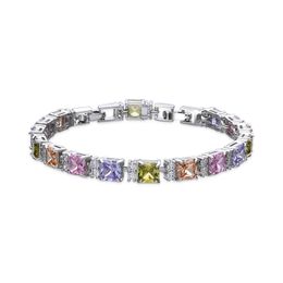 Luxenter Armband in Silberoptik mit bunten Zirkonia &ndash; Lita