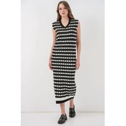 Musterstrick Midi Kleid