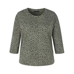 Emilia Lay - Sweatshirt mit 3/4-Arm, gr&uuml;n, Gr. 44 / L - Baumwolle