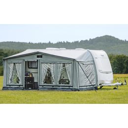 Berger Campione Pro Ganzjahres Vorzelt f&uuml;r Wohnwagen (Gr&ouml;&szlig;e 12), Umlaufma&szlig; 881 - 910 cm inkl. Gest&auml;nge 28 mm Stahl - Wohnwagenvorzelte
