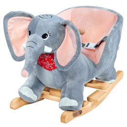 Deuba Schaukeltier Elefant Grau mit Sicherheitsgurt