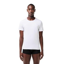 Lacoste - "Essentials" T-Shirt f&uuml;r Herren, Rundhalsausschnitt, Regul&auml;r (3er-Pack) (Wei&szlig;/Silber/Schwarz)