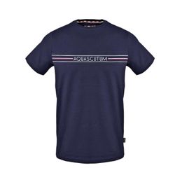 Aquascutum - T-Shirt f&uuml;r Herren, kurz&auml;rmlig (Marine)