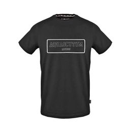 Aquascutum - T-Shirt f&uuml;r Herren, Rundhalsausschnitt (Schwarz)