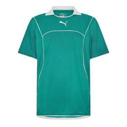 Puma - Rugby-Shirt f&uuml;r Herren, Kontrastpaspel, Athletisch (Gr&uuml;n)