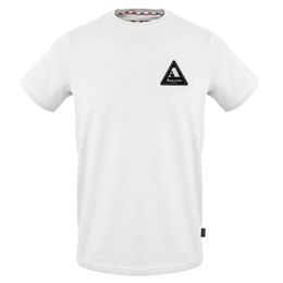 Aquascutum - T-Shirt f&uuml;r Herren, Rundhalsausschnitt (Wei&szlig;)