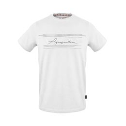 Aquascutum - T-Shirt f&uuml;r Herren, Rundhalsausschnitt (Wei&szlig;)