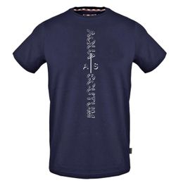 Aquascutum - T-Shirt f&uuml;r Herren, Rundhalsausschnitt (Marine)