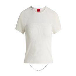 Hugo - "Slevetta" T-Shirt f&uuml;r Damen, Schmal, Raglan&auml;rmel (Nat&uuml;rlich)