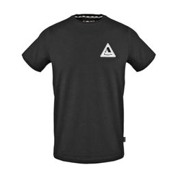 Aquascutum - T-Shirt f&uuml;r Herren, Rundhalsausschnitt (Schwarz)