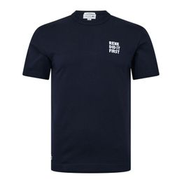 Lacoste - "Rene Did It First" T-Shirt f&uuml;r Herren, Baumwolle, Regul&auml;r (Dunkles Marineblau)