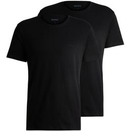 BOSS - T-Shirt f&uuml;r Herren, leger (2er-Pack) (Schwarz)