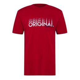 Original Penguin - T-Shirt f&uuml;r Herren, Rundhalsausschnitt, Regul&auml;r (Salsa)