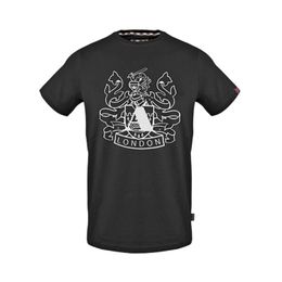 Aquascutum - T-Shirt f&uuml;r Herren/Damen Unisex, Logo (Schwarz)