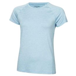 Calvin Klein - T-Shirt f&uuml;r Damen, Emblem (Himmelblau)