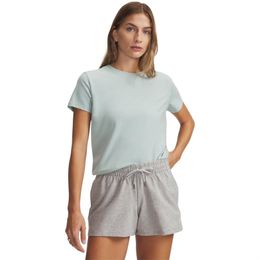 Under Armour - "Rival Core" T-Shirt f&uuml;r Damen, &Uuml;bergro&szlig;, kurz&auml;rmlig (Blau/Wei&szlig;)