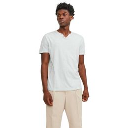 Jack & Jones Jack And Jones - T-Shirt f&uuml;r Herren, Geteilter Halsausschnitt, kurz&auml;rmlig (Hellblau)