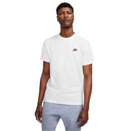 Nike - "Club" T-Shirt f&uuml;r Herren (Wei&szlig;/Schwarz/Rot)