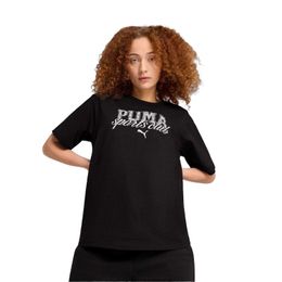 Puma - T-Shirt f&uuml;r Herren/Damen Unisex, leger, kurz&auml;rmlig (Schwarz)